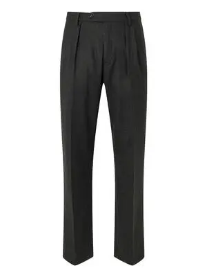 Massimo Alba Stan Straight-leg Pleated Virgin Wool Suit Trousers - Gray