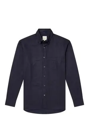 Paul Smith Cotton And Lyocell-blend Flannel Overshirt - Blue