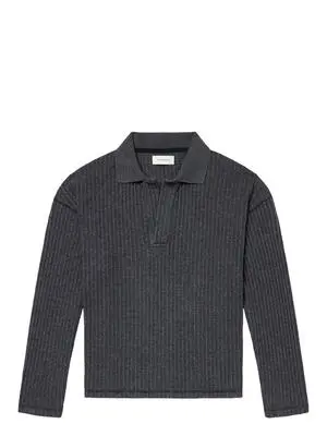 MFPEN Rolodex Bouclé Polo Sweatshirt - Gray
