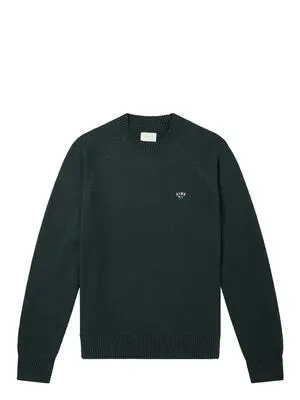 Aimé Leon Dore Logo-embroidered Cotton Sweater - Green