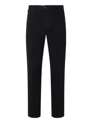 SLOWEAR Incotex Straight-leg Cotton-blend Twill Trousers - Black