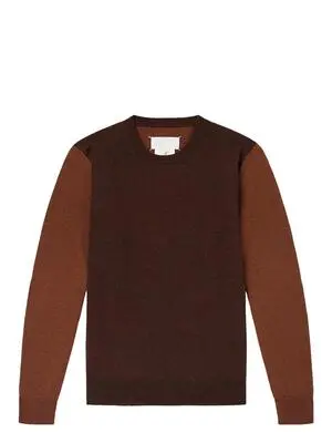 MAISON MARGIELA Colour-block Wool Sweater - Brown