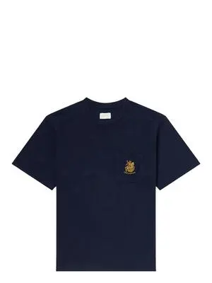 Aimé Leon Dore St. George Logo-embroidered Cotton-jersey T-shirt - Blue
