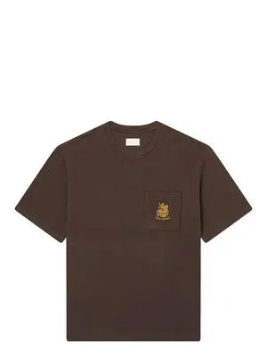 Aimé Leon Dore St. George Logo-embroidered Cotton-jersey T-shirt - Brown