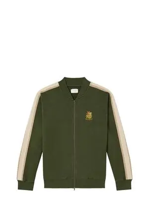 Aimé Leon Dore Saint George Logo-embroidered Striped Cotton Track Jacket - Green