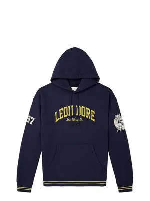 Aimé Leon Dore Logo-appliqué Cotton-jersey Hoodie - Blue
