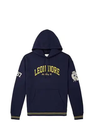 Aimé Leon Dore Logo-appliqué Cotton-jersey Hoodie - Navy