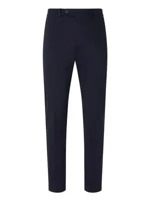 SLOWEAR Incotex Tapered Cotton-blend Twill Trousers - Blue