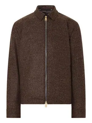 PAUL SMITH Paul Smith - Wool-Blend Bouclé Blouson Jacket - Men - Brown - S