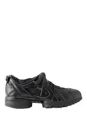 Simone Rocha Adidas Originals Clima Embellished Lace-trimmed Leather Sneakers - Black