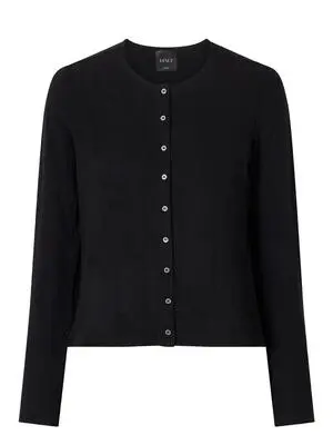 LESET Lauren Jersey Cardigan - Black