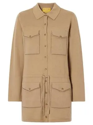 Guest In Residence Industry Drawstring Cashmere Mini Dress Brown