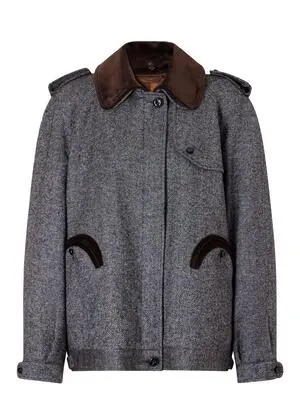 BLAZÉ MILANO Chausie Wool-blend Jacket Dark Gray