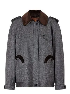BLAZÉ MILANO Chausie Wool-blend Jacket Gray