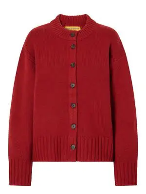 Guest In Residence Cozy Cashmere Cardigan - Red