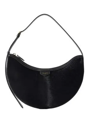 Alaïa Demi Lune Calf-hair Shoulder Bag - Black