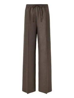 Max Mara Pantone Virgin Wool-twill Wide-leg Pants - Brown