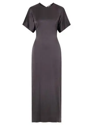 FFORME Imogen Draped Satin Maxi Dress - Metallic