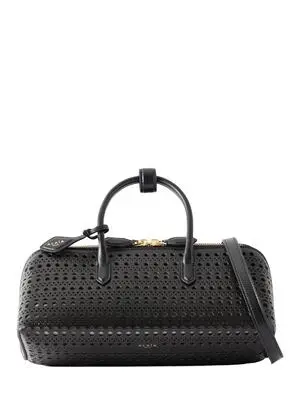 ALAÏA Delta Small Laser-cut Leather Shoulder Bag