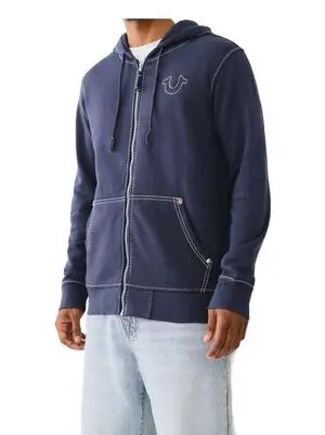True Religion Big T Zip Hoodie - Multicolor