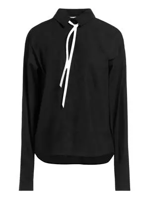 Sportmax Lace-up Long-sleeved Shirt - Black