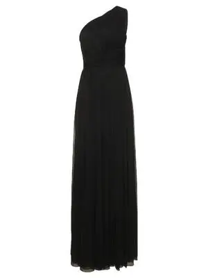 Michael Kors One-shoulder Chiffon Dress - Black