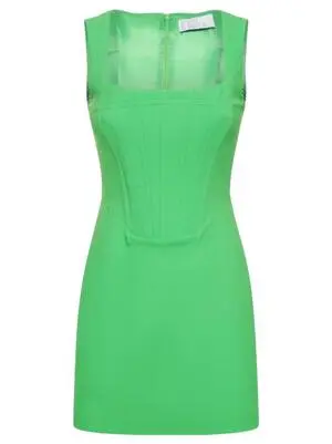 Giuseppe Di Morabito Cady Envers Satin Mini Dress - Green