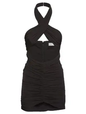 Giuseppe Di Morabito Crepe De Chine Cut Out Mini Dress - Black