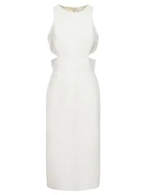 Michael Kors Hollowed-out Mid-length Dress - White