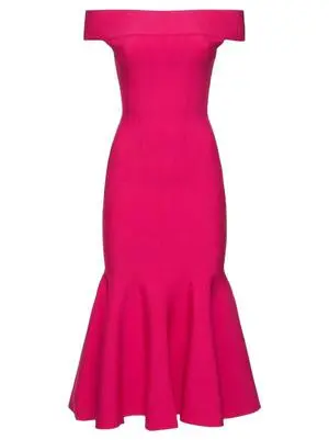 Roland Mouret Strapless Knitted Mid-length Dress - Pink