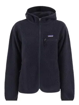 Patagonia Retro Pile Fleece Hooded Jacket - Dark Blue