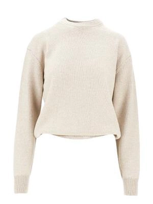 Jacquemus Ribbed-knit Crew-neck Wool Sweater - White