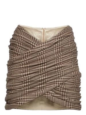 GIUSEPPE DI MORABITO Prince Of Wales Wool Mini Skirt 