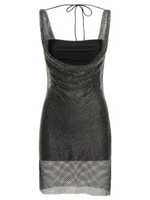 Giuseppe Di Morabito Embellished Mesh Mini Dress - Black