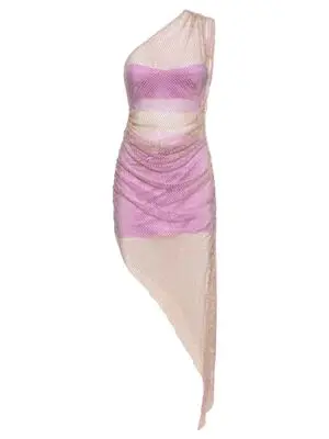 Giuseppe Di Morabito Embellished Stretch Jersey Midi Dress - Pink