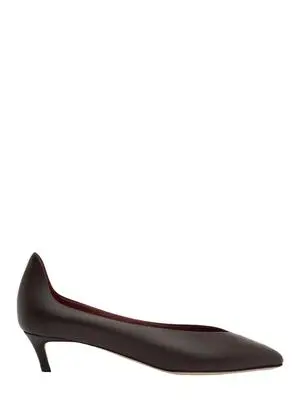Magda Butrym Almond Pumps In Leather - Brown