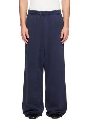 ENTIRE STUDIOS Elastic-waist Athletic Pants - Navy Blue