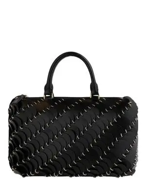 Rabanne Paco Leather Tote Bag - Black