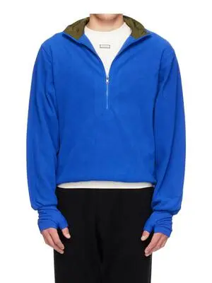 ENTIRE STUDIOS Fleece Half-zip Sweatshirt - Blue