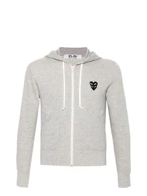 Play Comme Des Garcon Grey Hoodie Grey