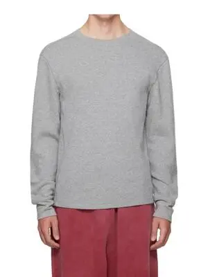 ENTIRE STUDIOS Waffle-knit Long-sleeve T-shirt - Grey
