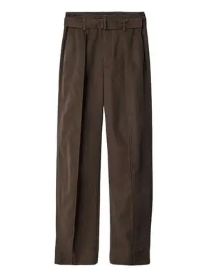 LEMAIRE Rounded Pants In Polycotton Twill - Carob