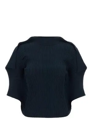 Issey Miyake Prance Pleated Sculptural Top - Blue