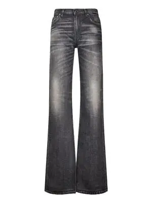 HAIKURE Logo Patch Straight-leg Jeans - Black