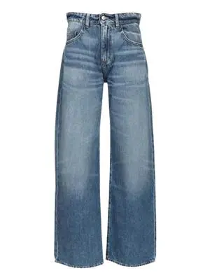 ICON DENIM LOS ANGELES Faded Wide-leg Jeans - Blue