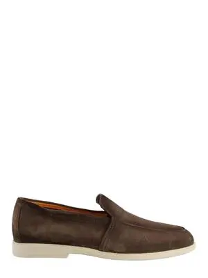 Santoni Malibu Almond Toe Loafers - Tan