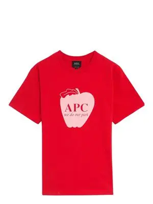 A.p.c. Graphic-print T-shirt - Red