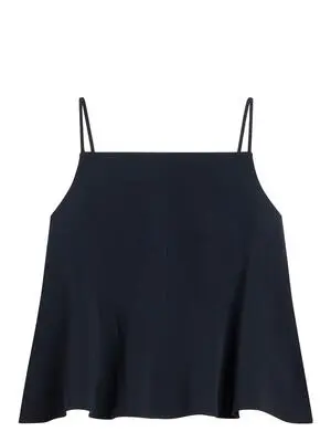 Givenchy Sliced Top In Crepe Cady - Black