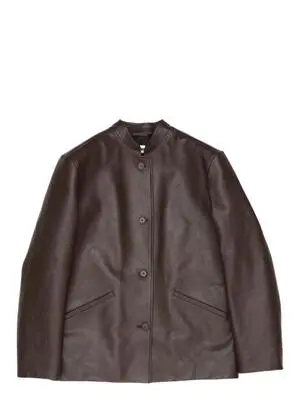 JIL SANDER Leather Jacket - Black
