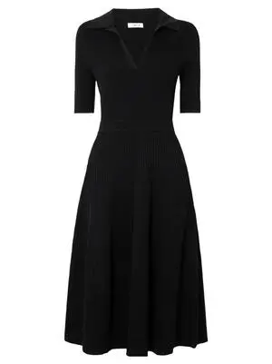 Simkhai Pati Polo-collar Midi Dress - Black